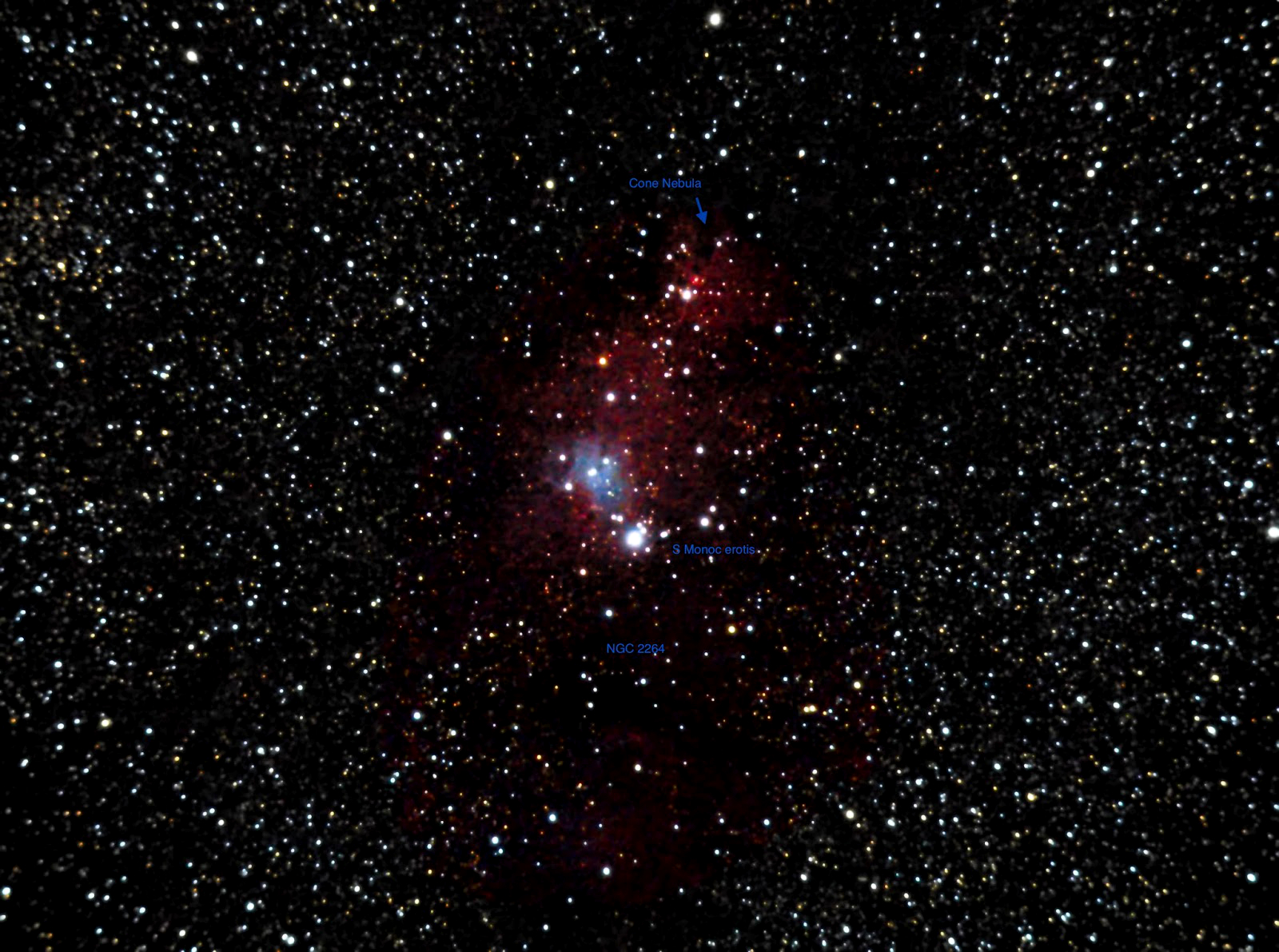 NGC 2274, cúmulo del Arbol de Navidad ...¡Feliz Navidad!