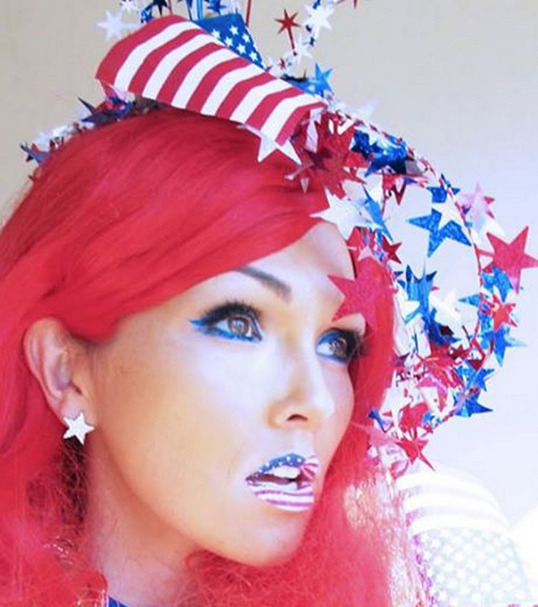 kandeej.com: Now THIS is 4th Of July Makeup: