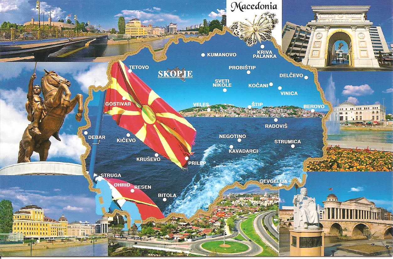 MY POSTCARD-PAGE: MACEDONIA ~Map~
