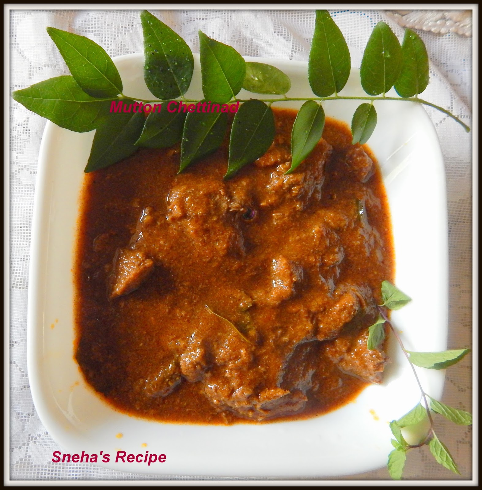 Mutton Chettinad - Sneha's Recipe