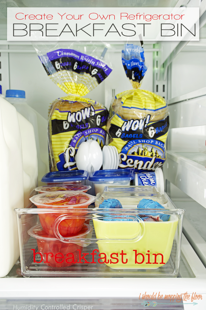Refrigerator Breakfast Bin | i should be mopping the floor