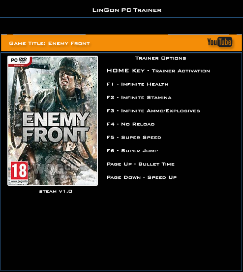 Enemy Front Trainer - Download Now | Pocket Gamer