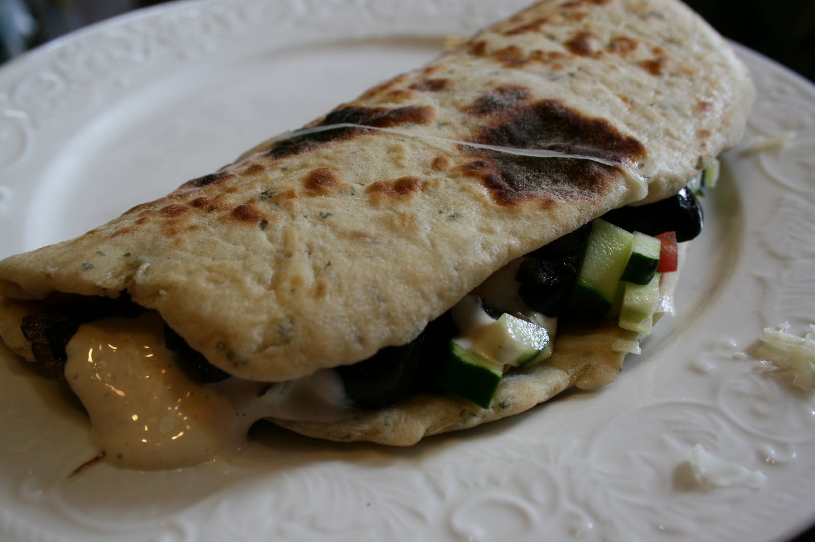 Hearth and Hospitality: Easy Flat Bread for Fold Over Sandwiches