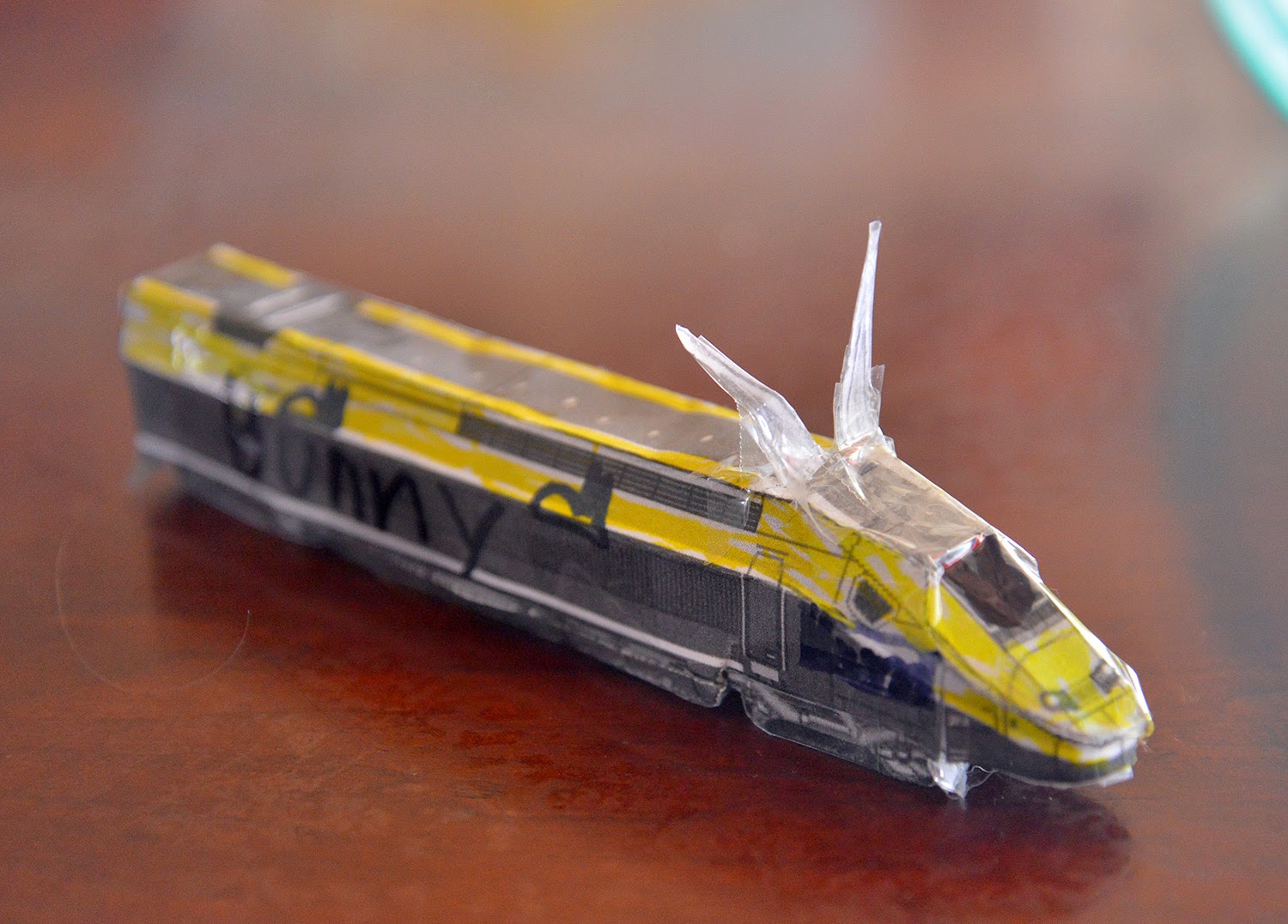 A school of fish: More train drawings and paper models