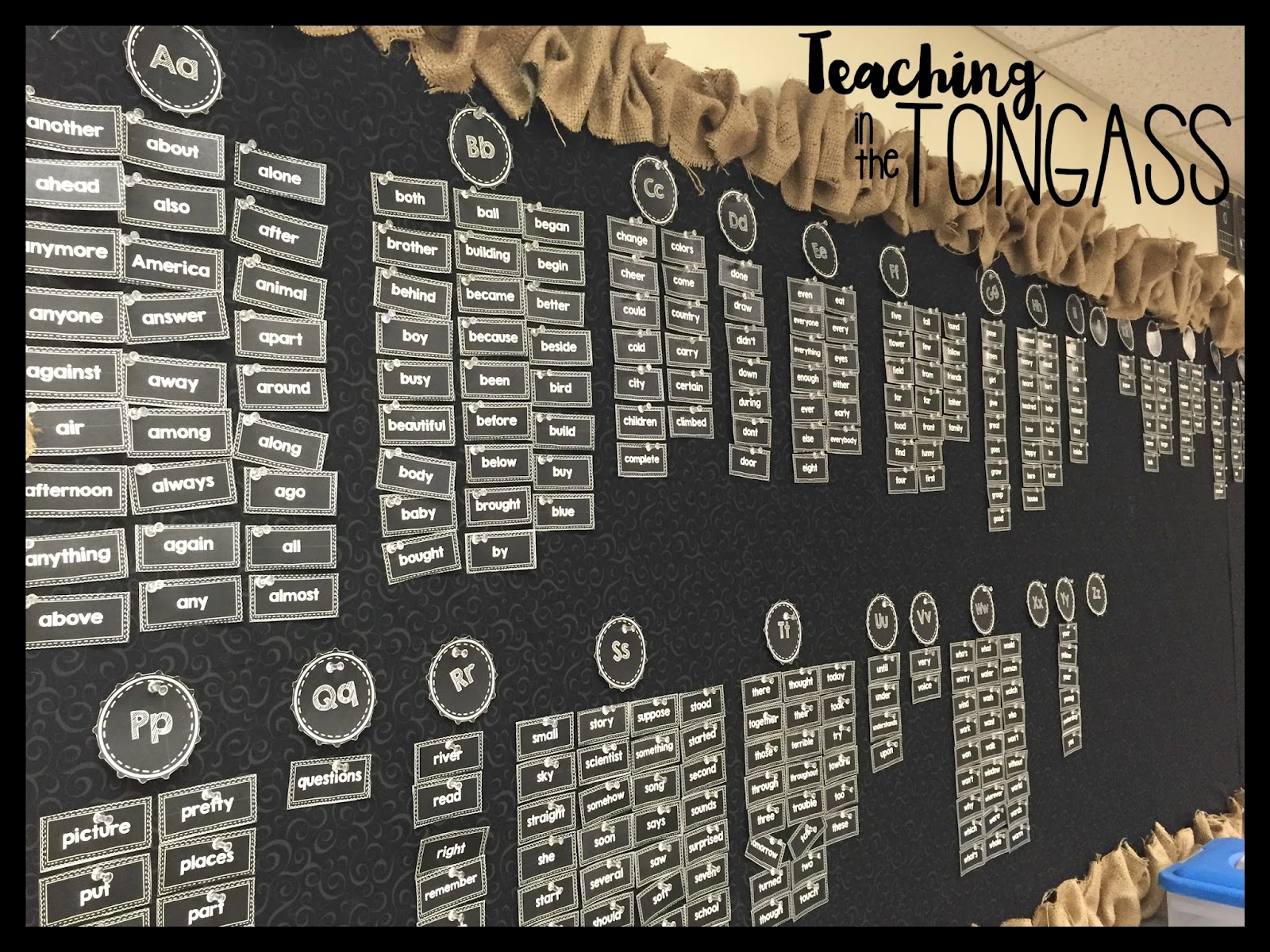 Burlap Chalkboard Classroom Decor - Teaching in the Tongass