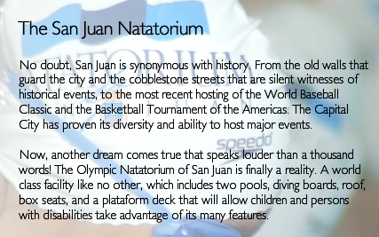 JORGE A. SANTINI, ALCALDE de SAN JUAN: NATATORIO