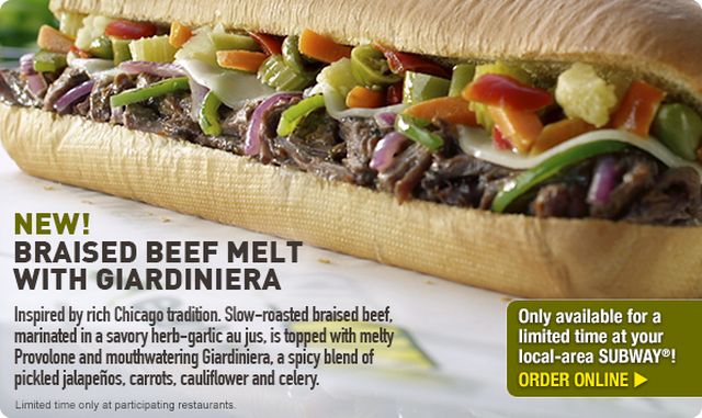 Subway Offers New Italian Beef in Ohio
