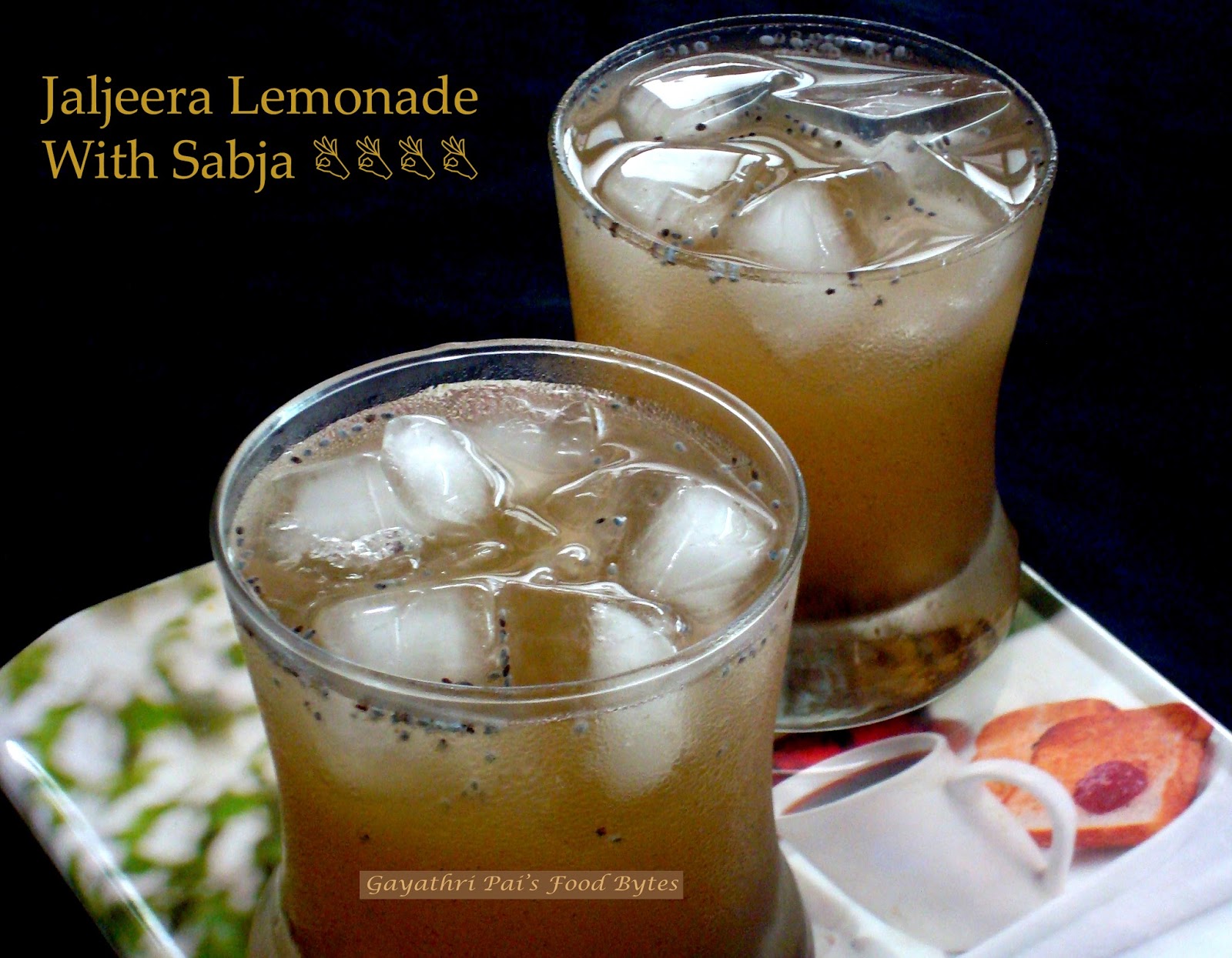 Gayathri Pai's Food Bytes: Chilled Jaljeera Lemonade With Sabja.