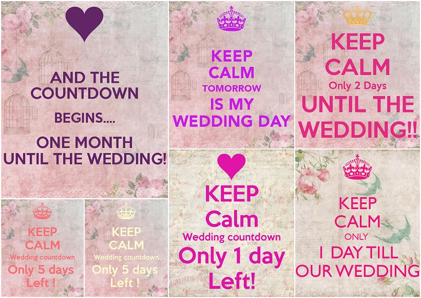 Birds, Cages and Flowers: Keep Calm Posters for the Wedding Coutdown ...