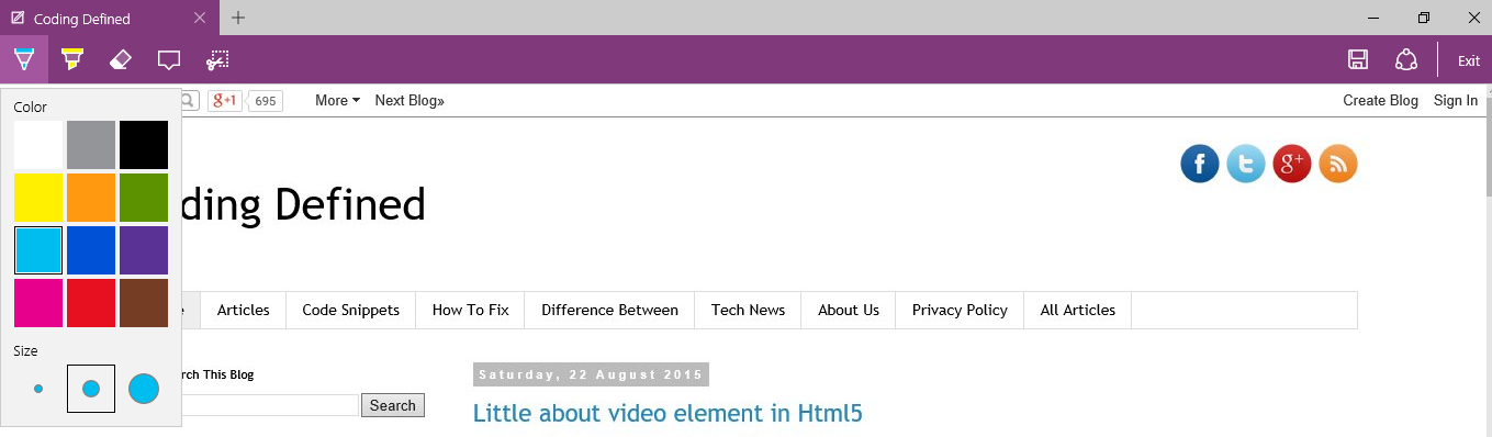 Create Web Note in Microsoft Edge Browser in Windows 10 - Coding Defined