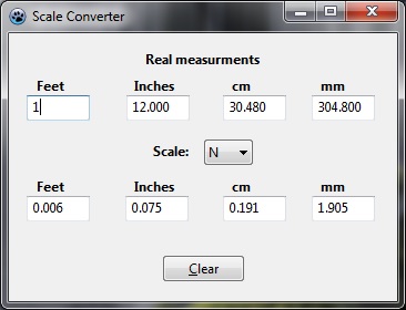 Rob's N-Scale Railway: Scale Converter