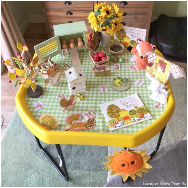 Learning and Exploring Through Play: Rosies Walk Tuff Tray