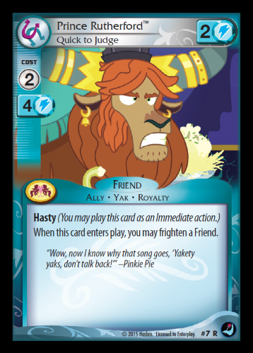 MLP Prince Rutherford, Quick To Judge CCG Cards | MLP Merch