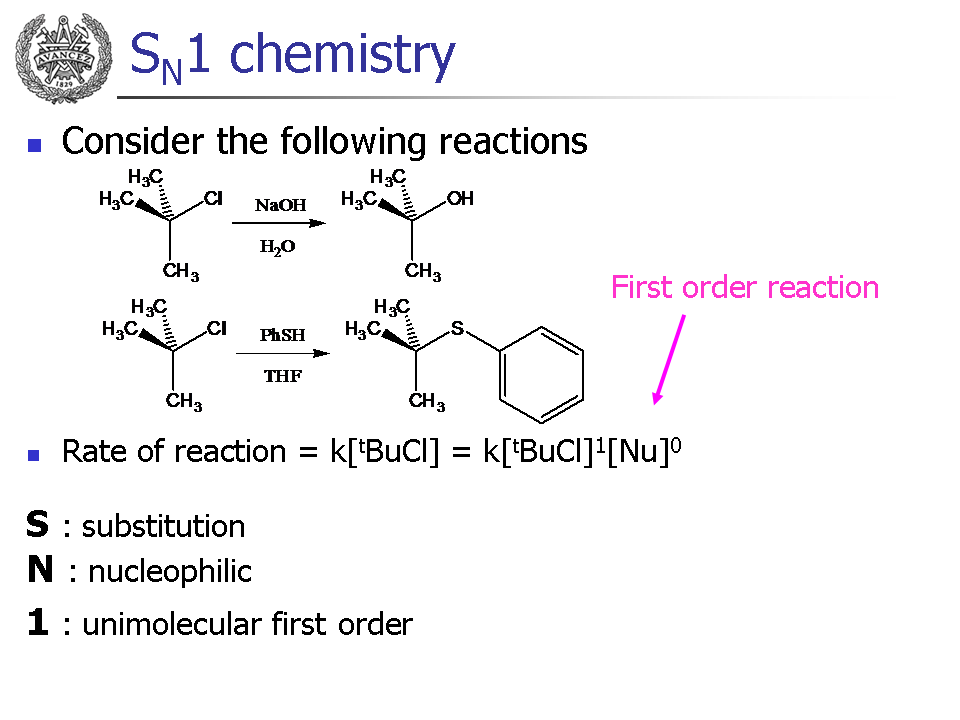 Mekanisme Reaksi Substitusi Nukleofilik SN1 - E-Chemistry