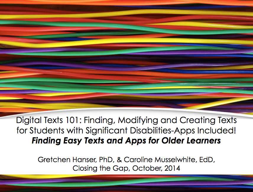 AAC Girls: Digital Texts CTG Handout