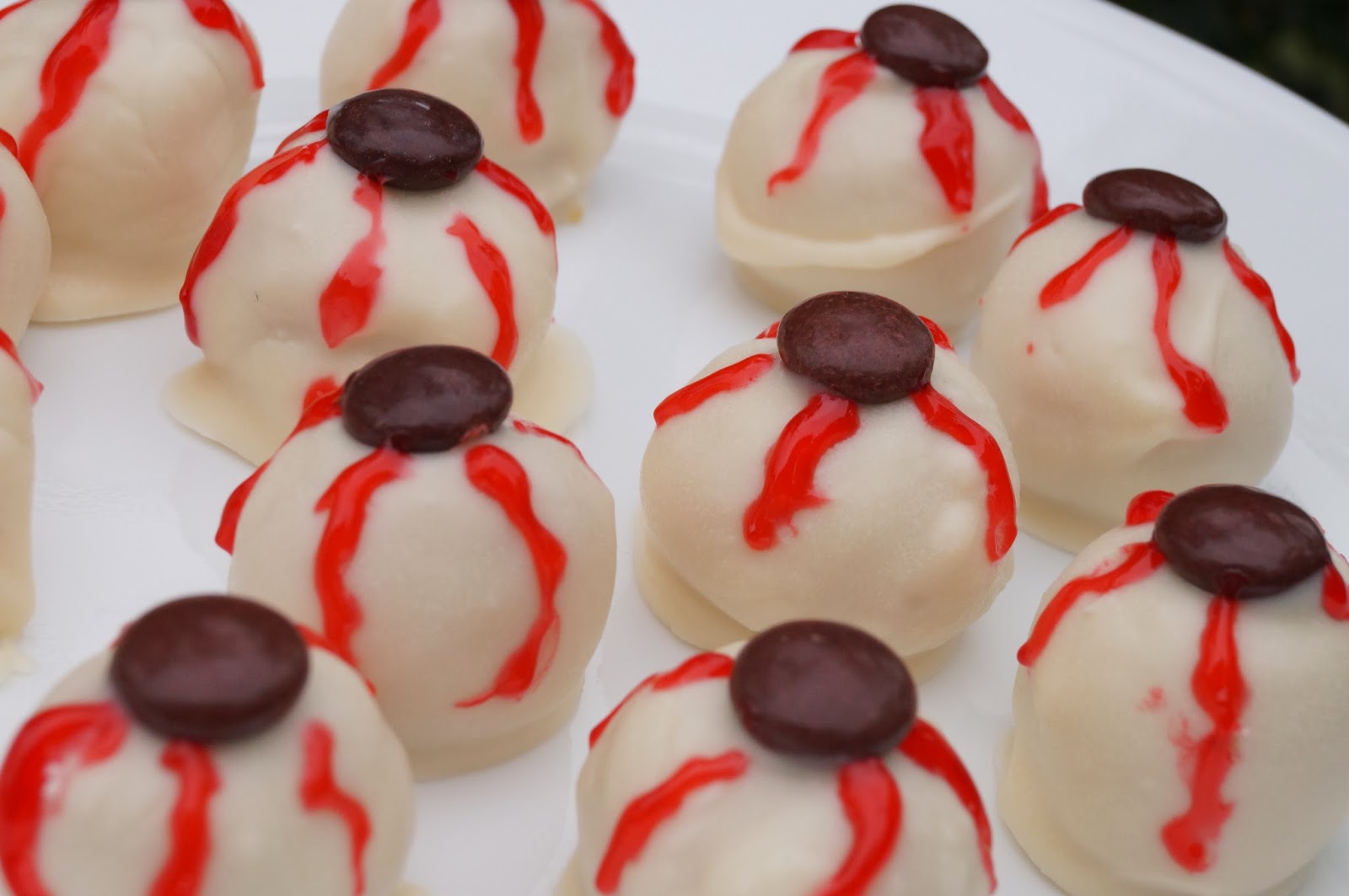 In the Kitchen with Jenny: Bloodshot Peanut Butter Eyeballs