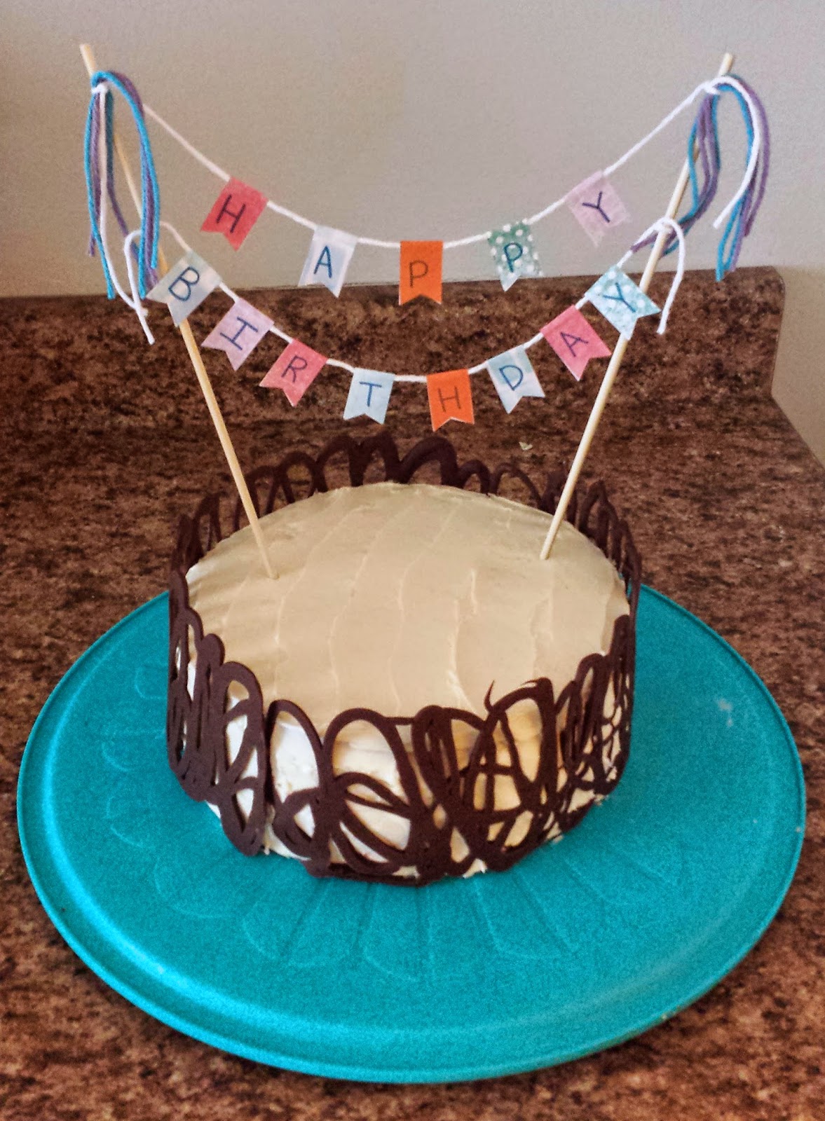 Hoosier in Hollywood: Layered Cake with a Chocolate Cage (and bunting ...
