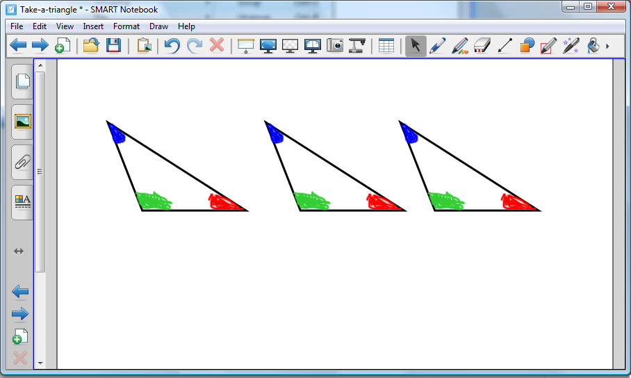 exzuberant: Demonstrating angle sum of triangle using an IWB