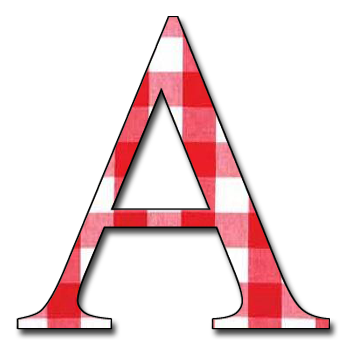 GRANNY ENCHANTED'S BLOG: Free Red Gingham Digi Scrapbook Alphabet