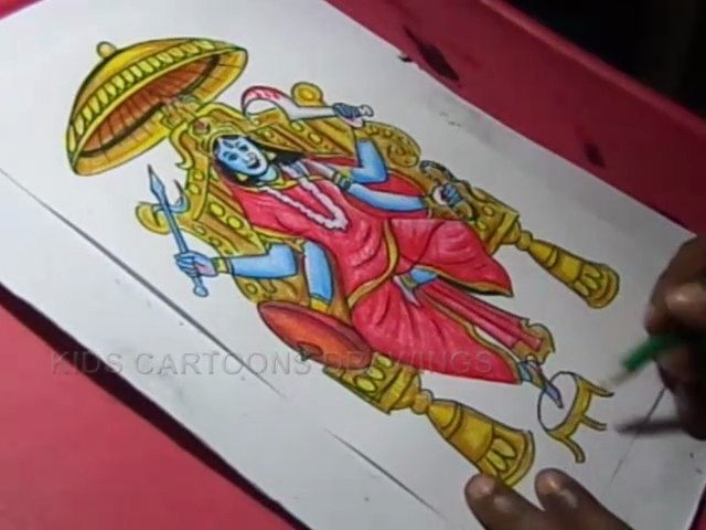 KIDS CARTOON DRAWINGS: How to Draw Goddess Matangi Devi Drawing