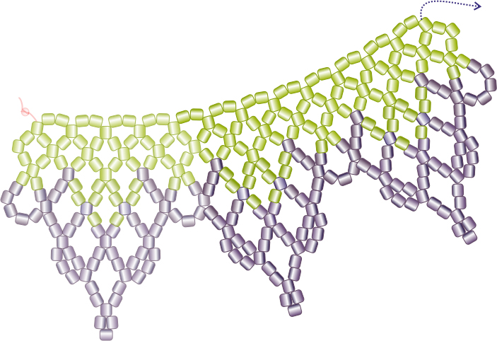 Bead Patterns and Ideas : Another Net Weave Necklace Pattern