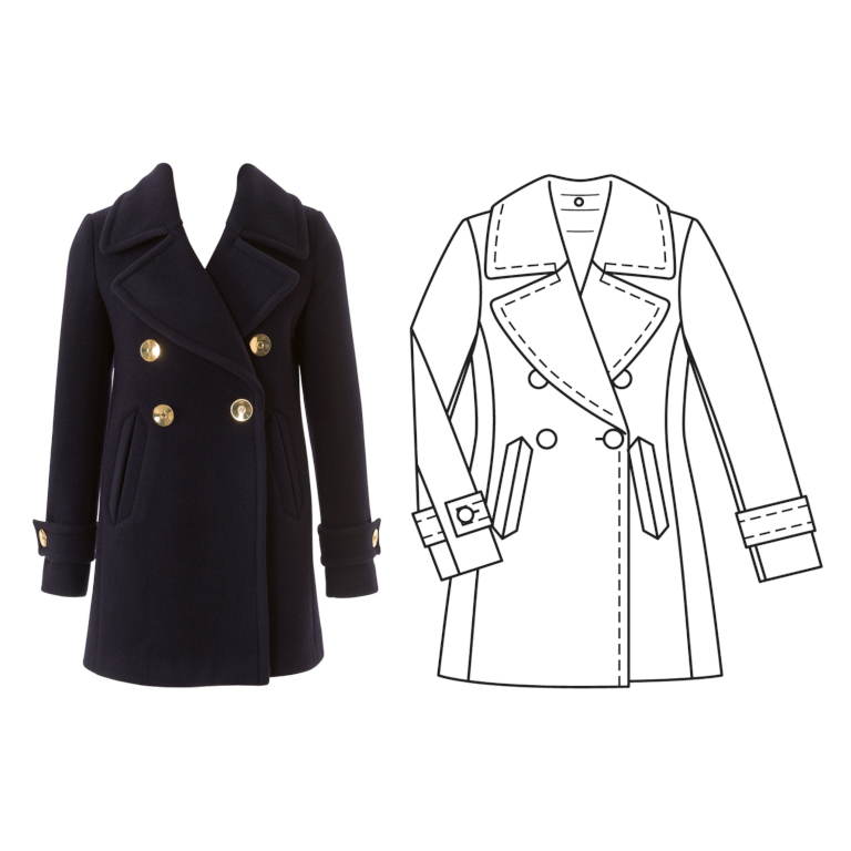 Couture et Tricot: A pearl-white pea coat (sewing review of BurdaStyle ...