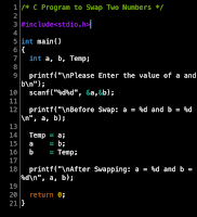 C Program To Swap Two Numbers without using pointer - Geeky Programmer