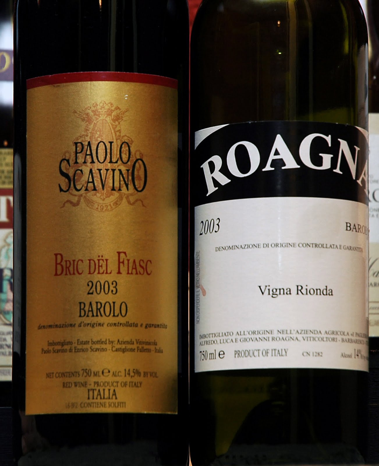 The V.I.P. Table: 2003: Barolo Retrospective