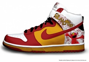 Nike Dunks Custom Design Sneakers : Sesame Street Nike SB Dunk Elmo ...