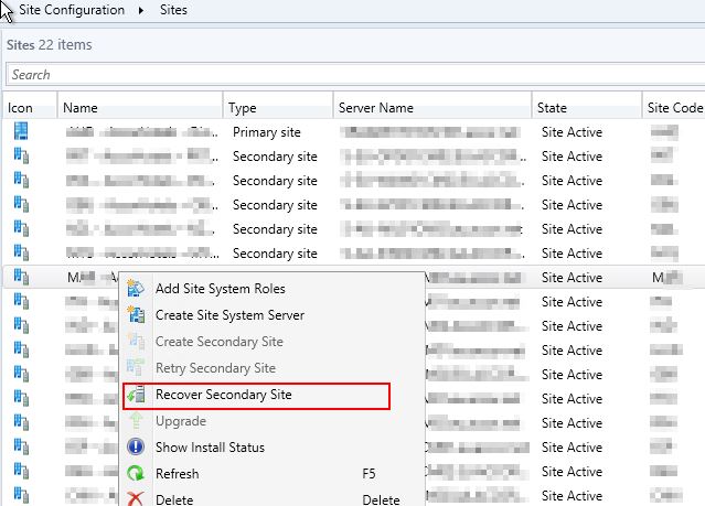 Franck RICHARD's Blog: SCCM Secondary Site stuck in recovering ...