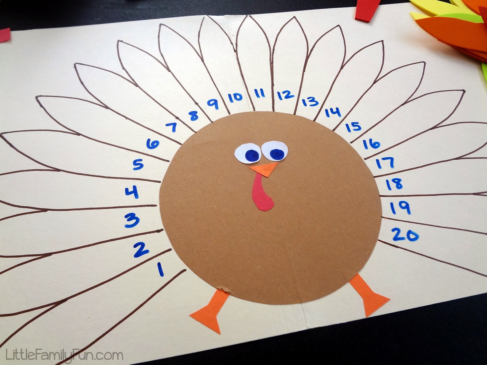 Little Family Fun: Counting Turkey Feathers