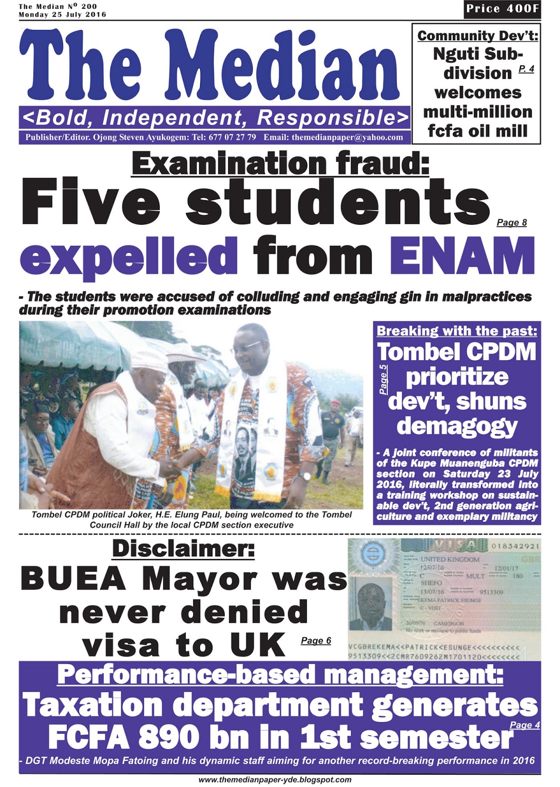 The Median Newspaper Front Page the-median-newspaper-front-page