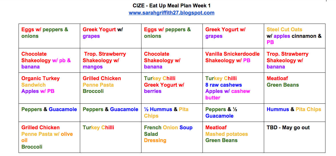 Sarah Griffith - : CIZE IT UP - Week One