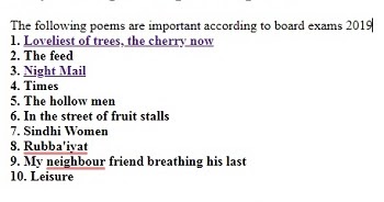 1st year english poems explanation of stanzas - Zahid Notes