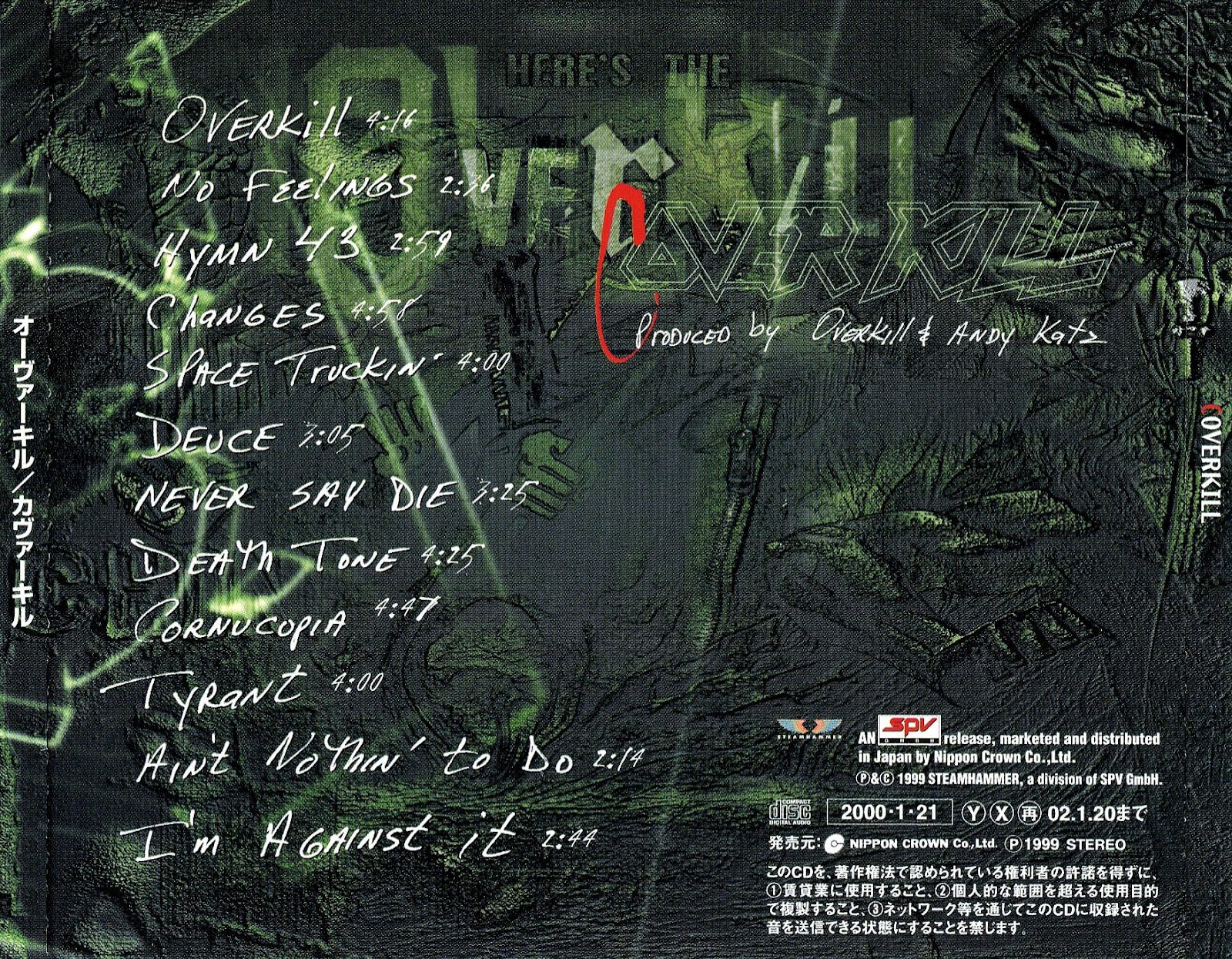 BlooD AnD HonoR MetaL: Overkill - Coverkill (1999)