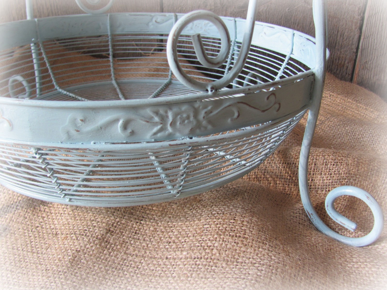 My Shabby Chateau: French Farmhouse Inspired Tiered Wire Basket