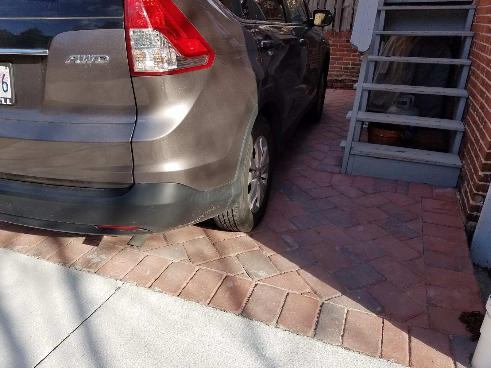 Custom Stoneworks & Design Inc.: Paver parking pad with concrete ...