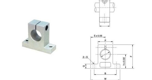 SK12 12mm SH12A Guide Support Bracket SK 12 Linear Rail Shaft CNC ...