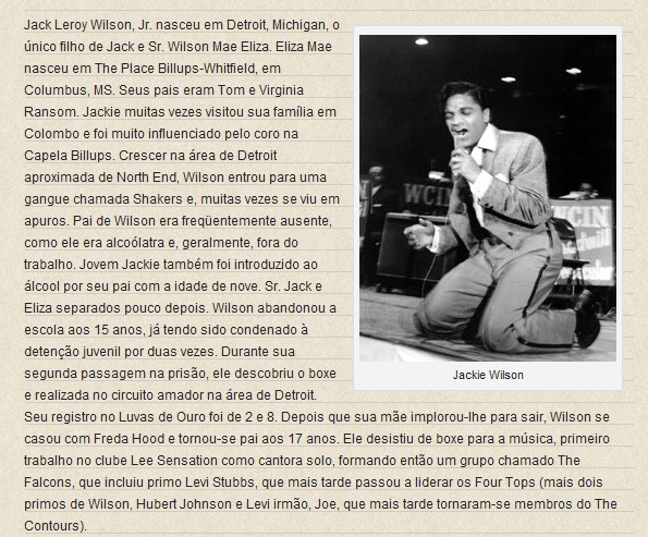 Stay with me!: Jackie Wilson: Mr. Excitement História.
