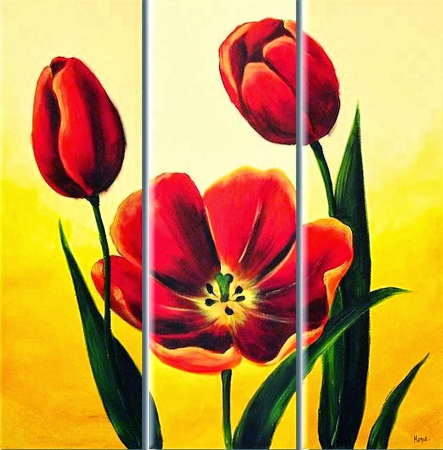 El arte es su máxima expresión : Cuadros Tripticos en Flores