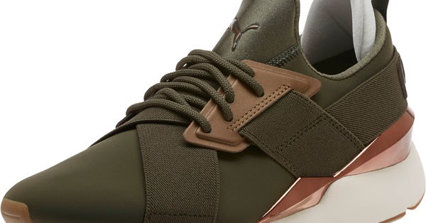Puma Muse Metal Athletic Shoe Forrest Night/Rose Gold - VSneakers