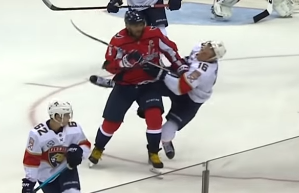 Alex Ovechkin crushes Aleksander Barkov with open-ice hit (Video ...
