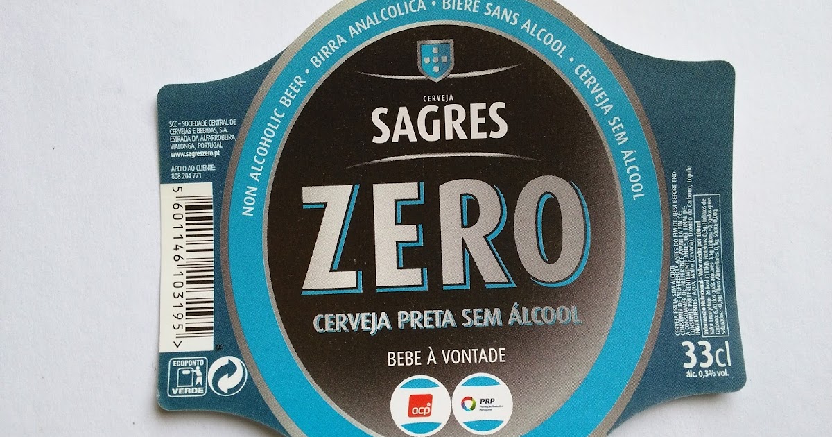 Bazar do Coleccionador: Rótulo Cerveja Sagres Zero Preta 33cl (2)