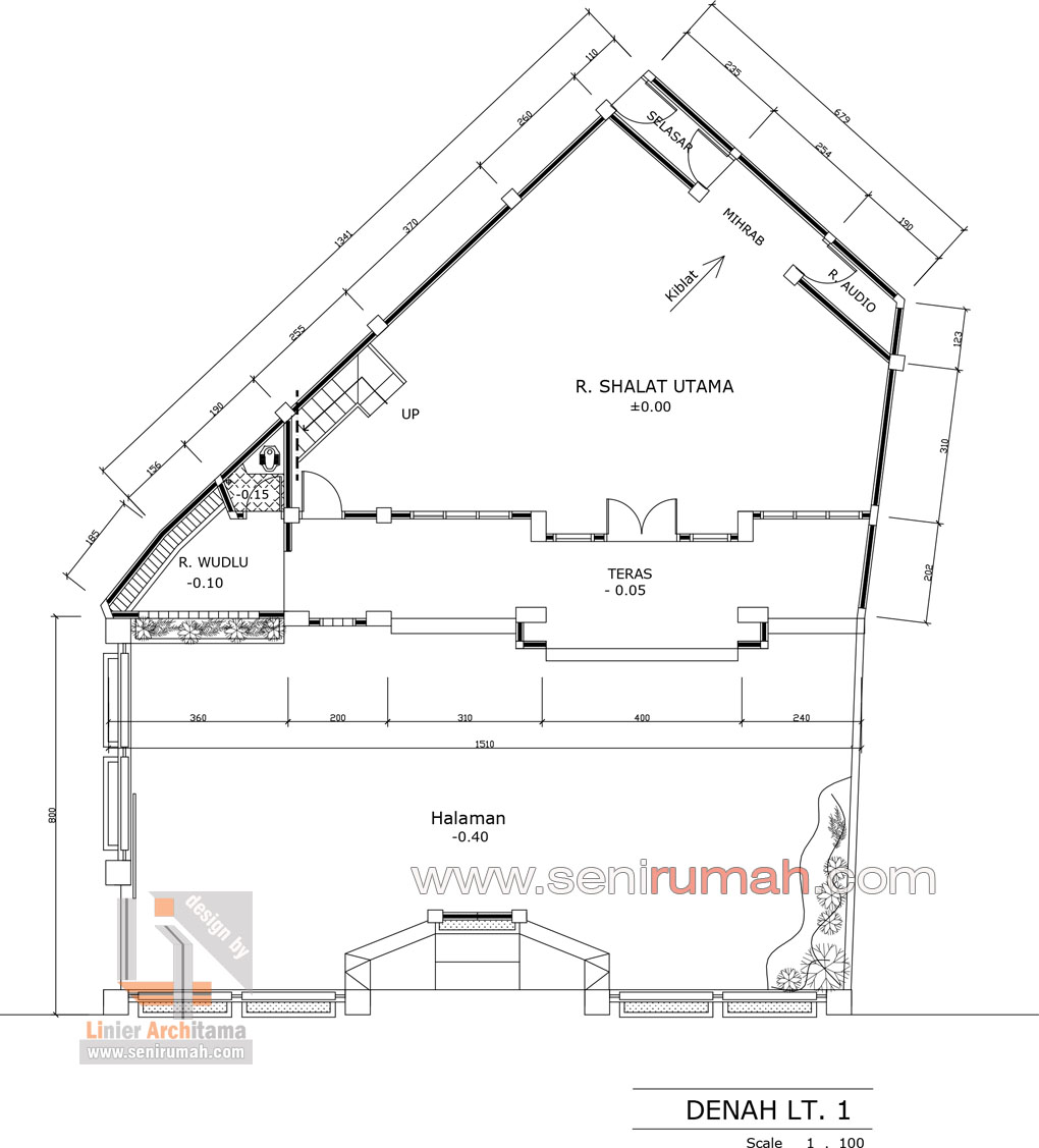 Masjid Al-Anwar Pondok Bambu, Desain Masjid di Tanah Sudut | SENI RUMAH