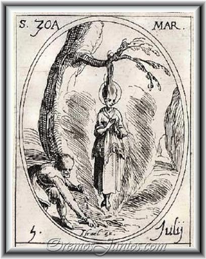 Vidas Santas: Santa Zoa o Zoé de Roma, Mártir