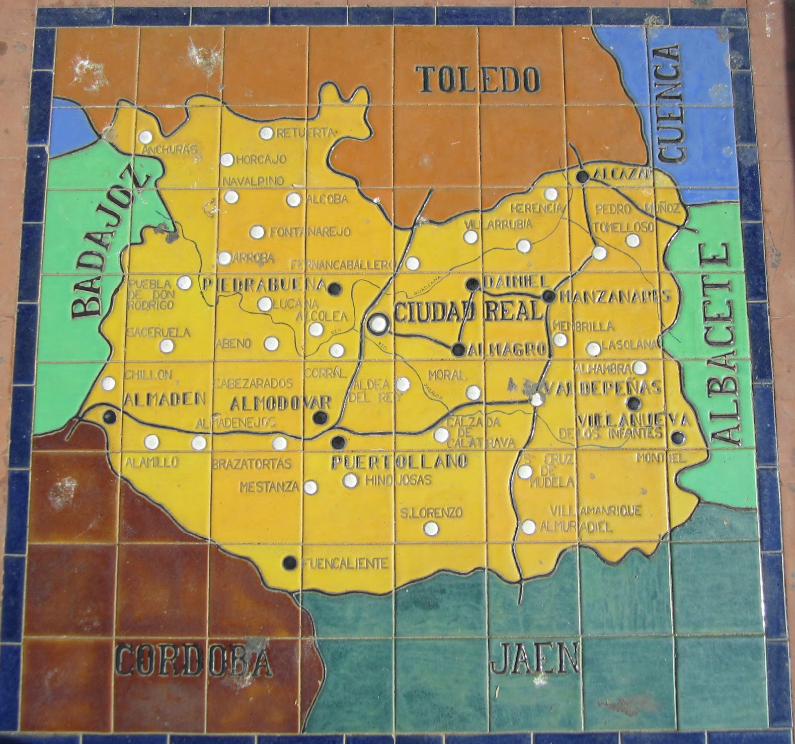 Mapa de la provincia de Ciudad Real