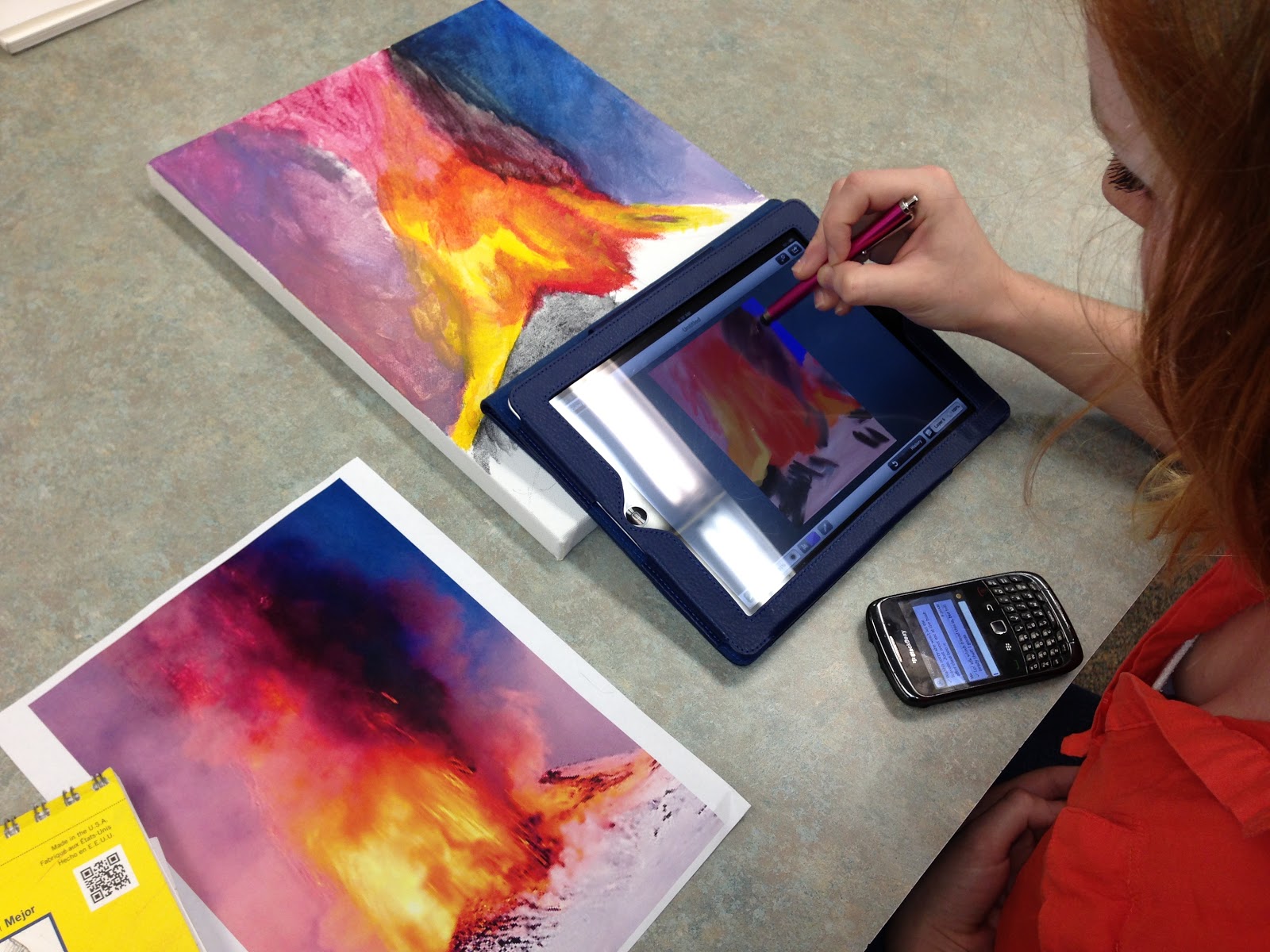 Art of Apex High School: More...Landscape Paintings on the iPads