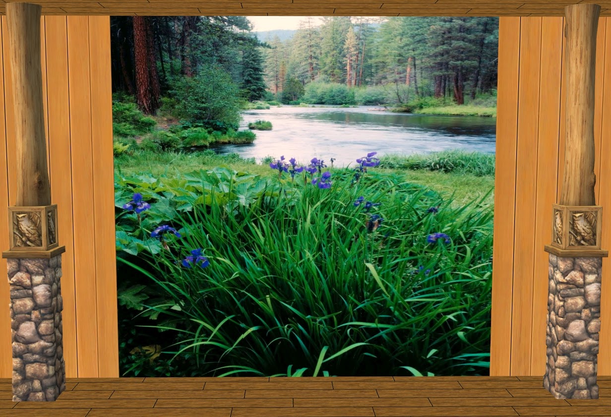 TheNinthWaveSims: The Sims 2 - Nature Woodland Scene Paneling Walls ...