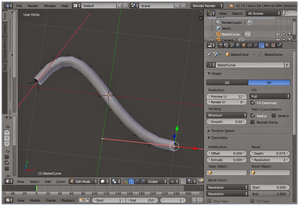 urtuts: how to model a pipe in blender 2.72