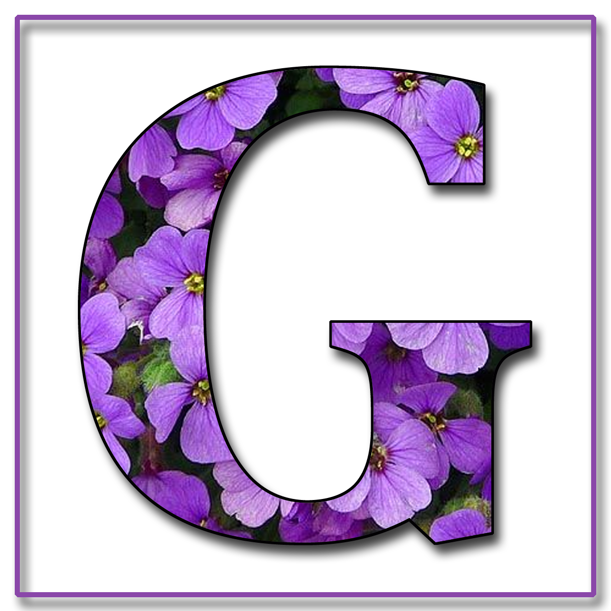GRANNY ENCHANTED'S BLOG: "Purple Flowers" Free Scrapbook Alphabet ...